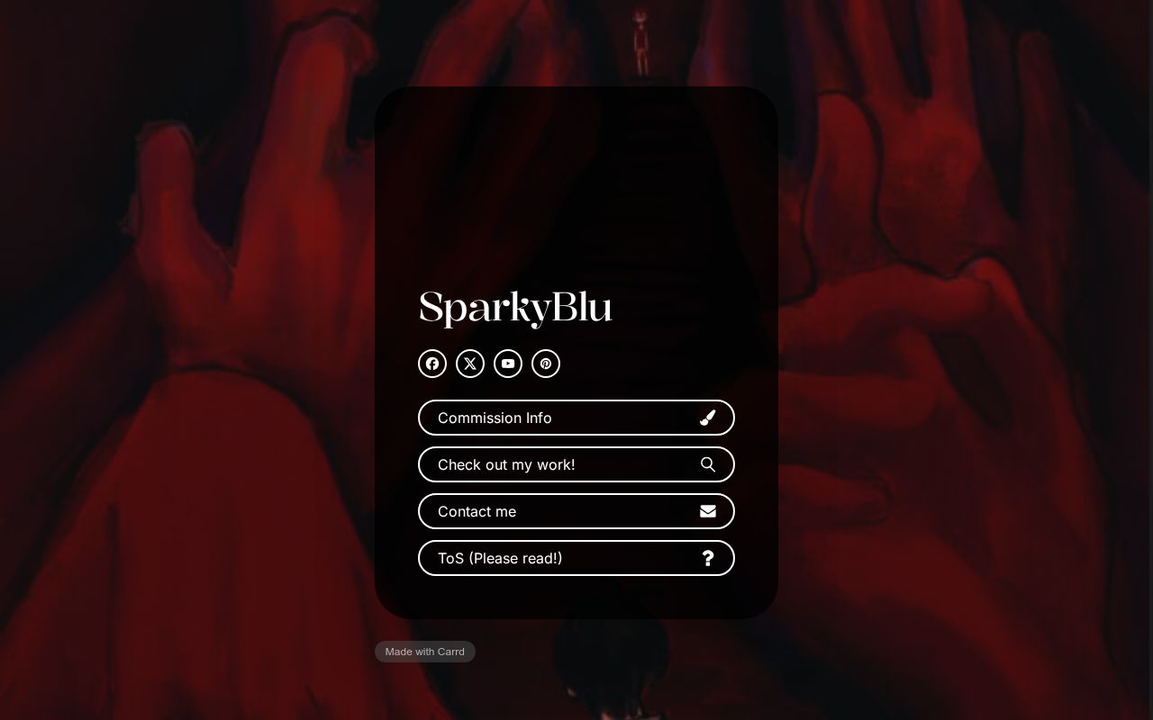 Sparkyblu Artist Carrd